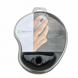 Mouse Pad Apoya Muñeca Gel con Base Antideslizante Negro